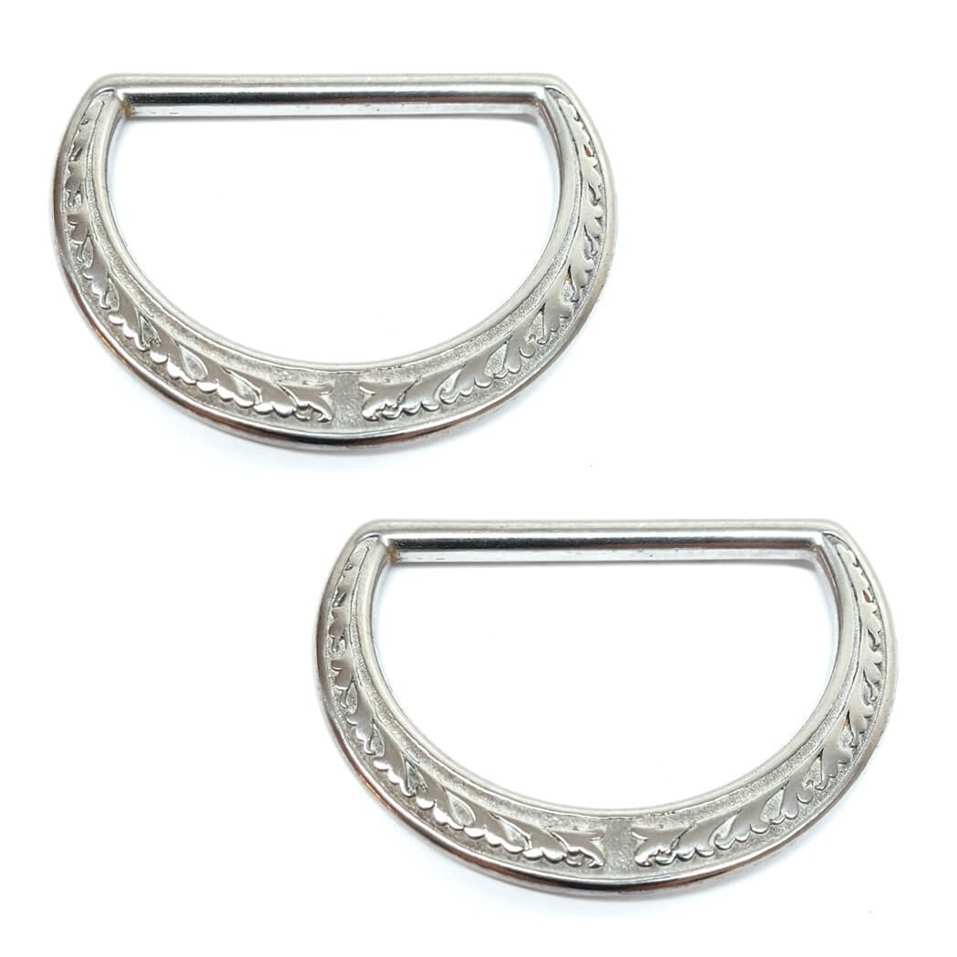 Western Saddle Dee 2-1/2" Stainless Steel Jeremiah Watt Floral 2 Pack ...