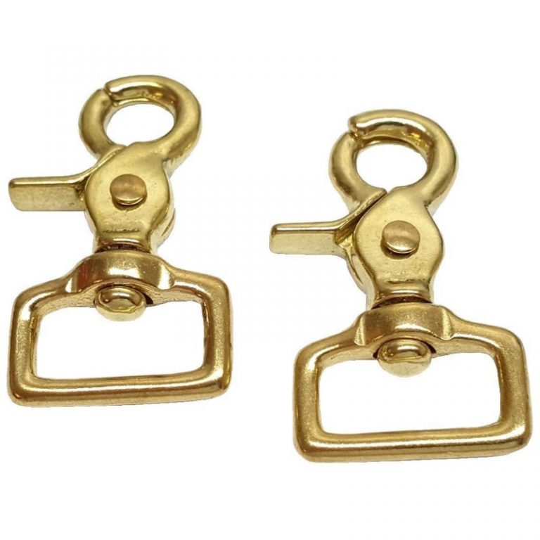 1" Trigger Snaps Solid Brass 2 Pack Scissor Swivel ⋆ Saddles N Such | SMC