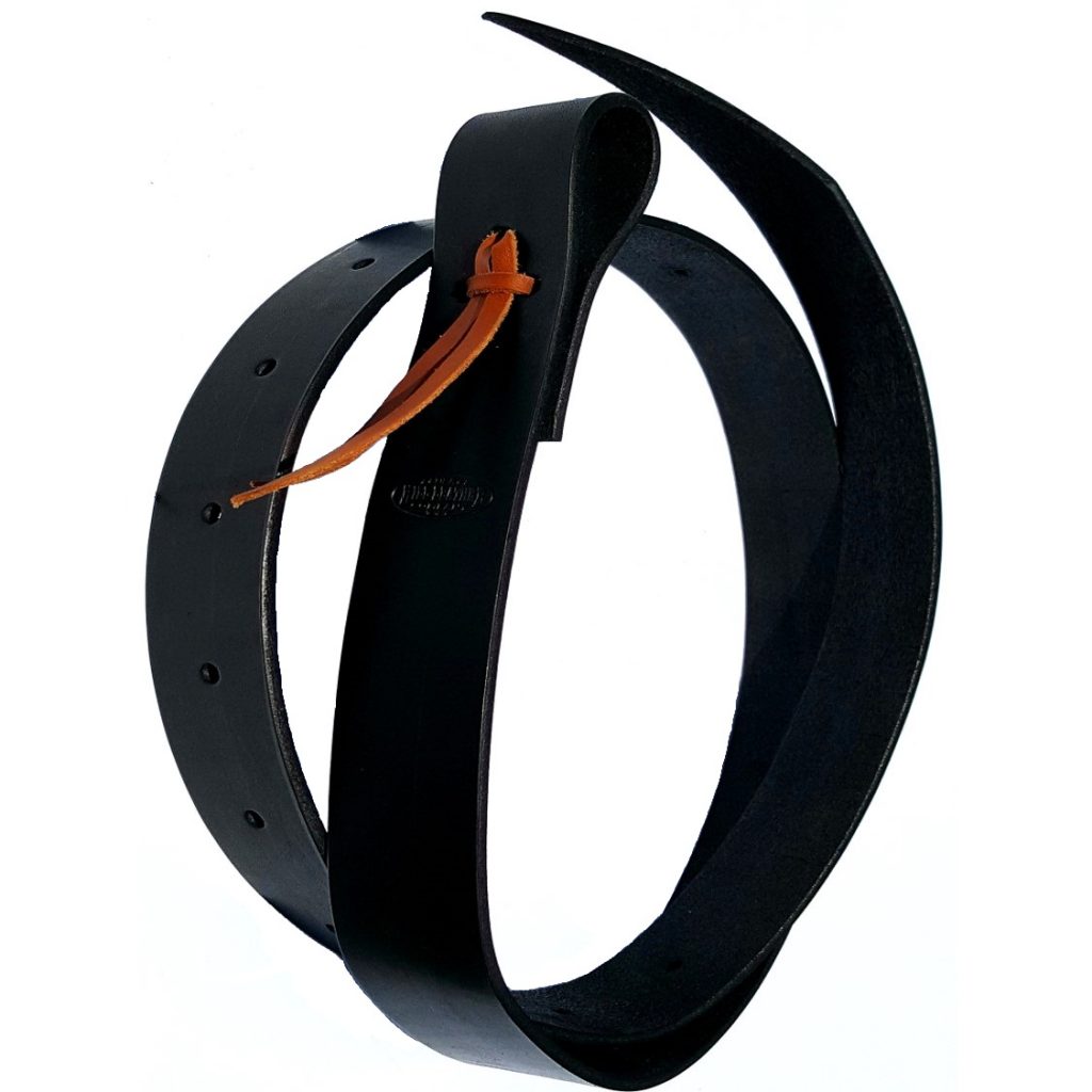 Western Saddle Cinch Black Leather Tie Strap 6' (L) ⋆ Saddles N Such | SMC