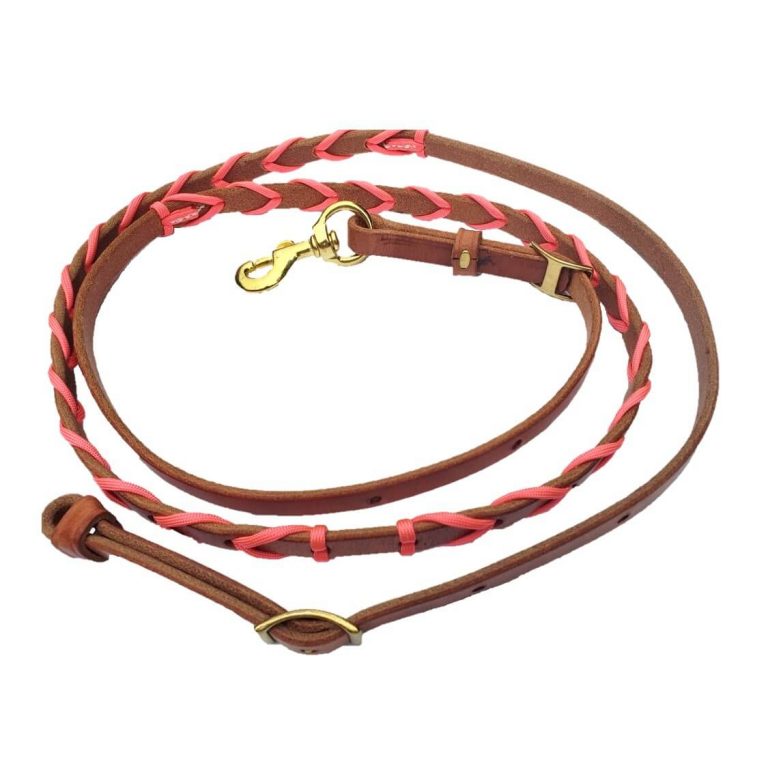Pink Paracord Wrapped Leather Barrel/Roping Leather Reins ⋆ Saddles N ...