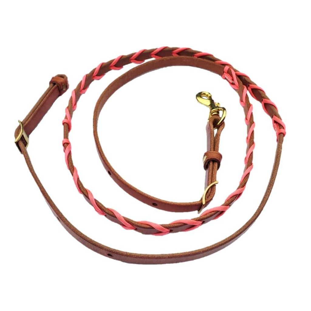 Pink Paracord Wrapped Leather Barrel/Roping Leather Reins ⋆ Saddles N ...