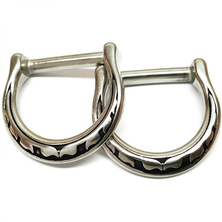 2 Pack 1" Accented Floral Saddle Collar Dee ⋆ Saddles N Such | SMC