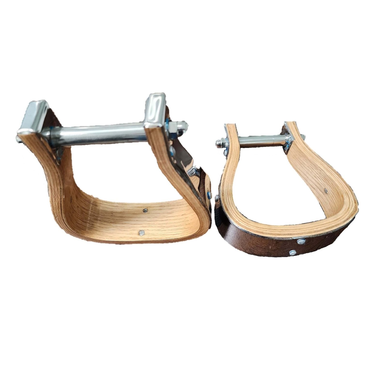 2" Deep Stainless Steel Covered Wood Stirrups ⋆ Saddles N Such | SMC