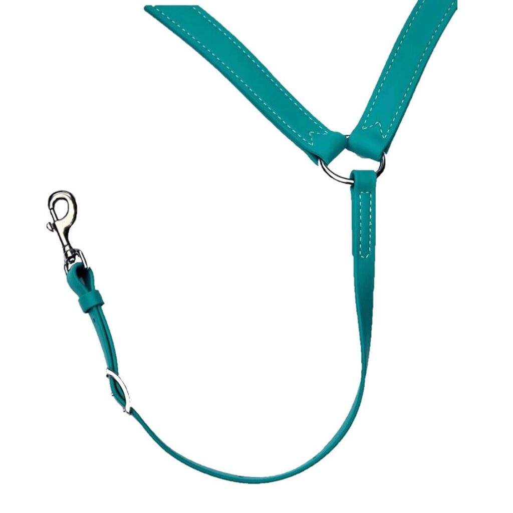 Teal color Beta Biothane Contoured Breast Collar ⋆ Saddles N Such | SMC