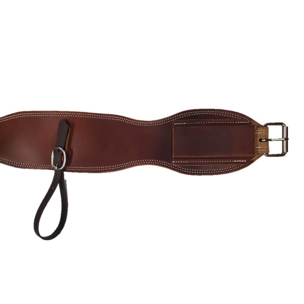 4 3/4" Western Harness Leather Rear Flank Cinch With Connector Strap ⋆ ...