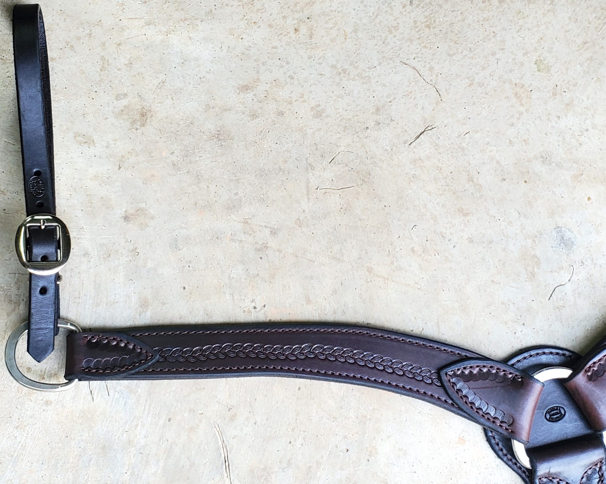 Rope Design Western Chocolate Leather Roping Breast Collar ⋆ Saddles N ...