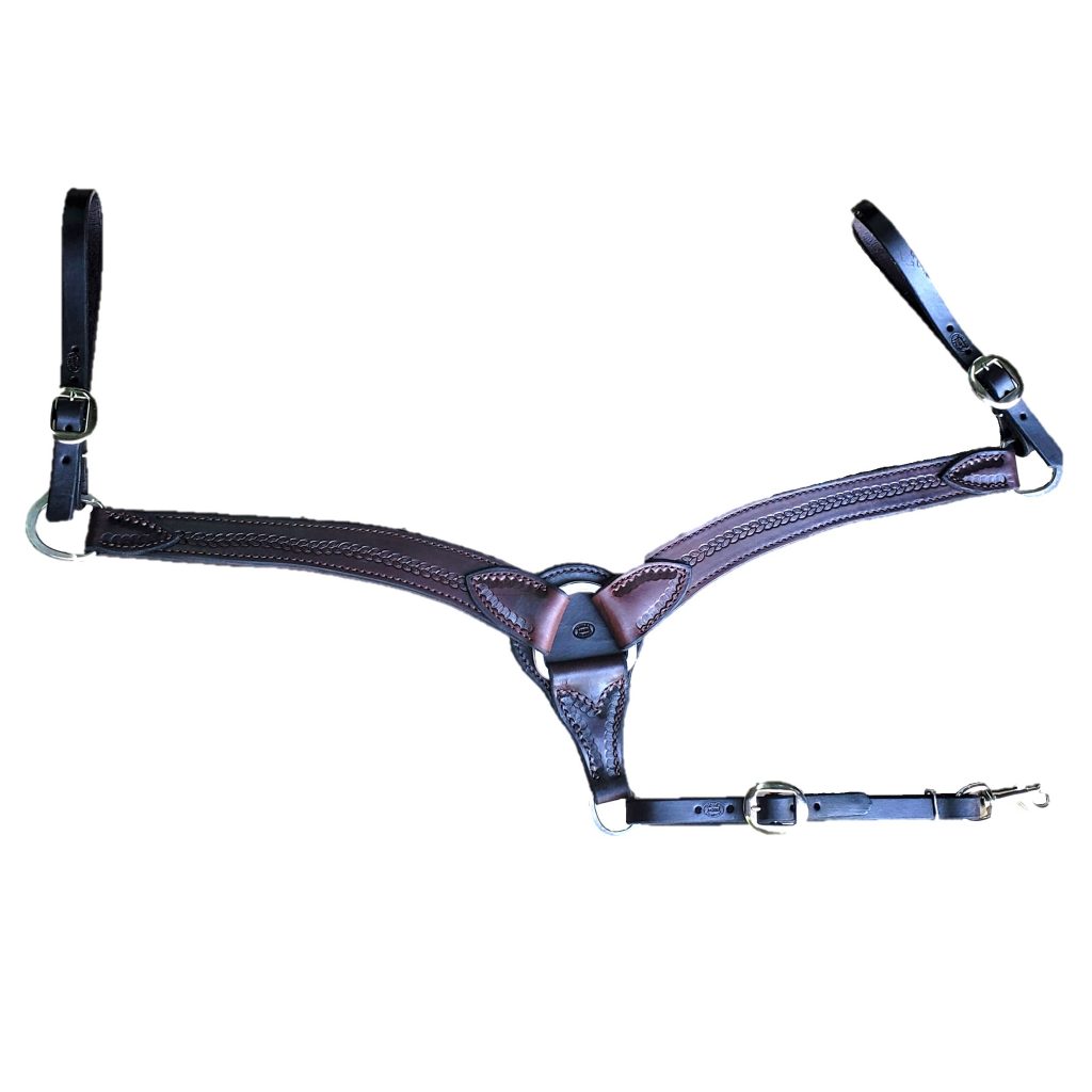 Rope Design Western Chocolate Leather Roping Breast Collar ⋆ Saddles N ...