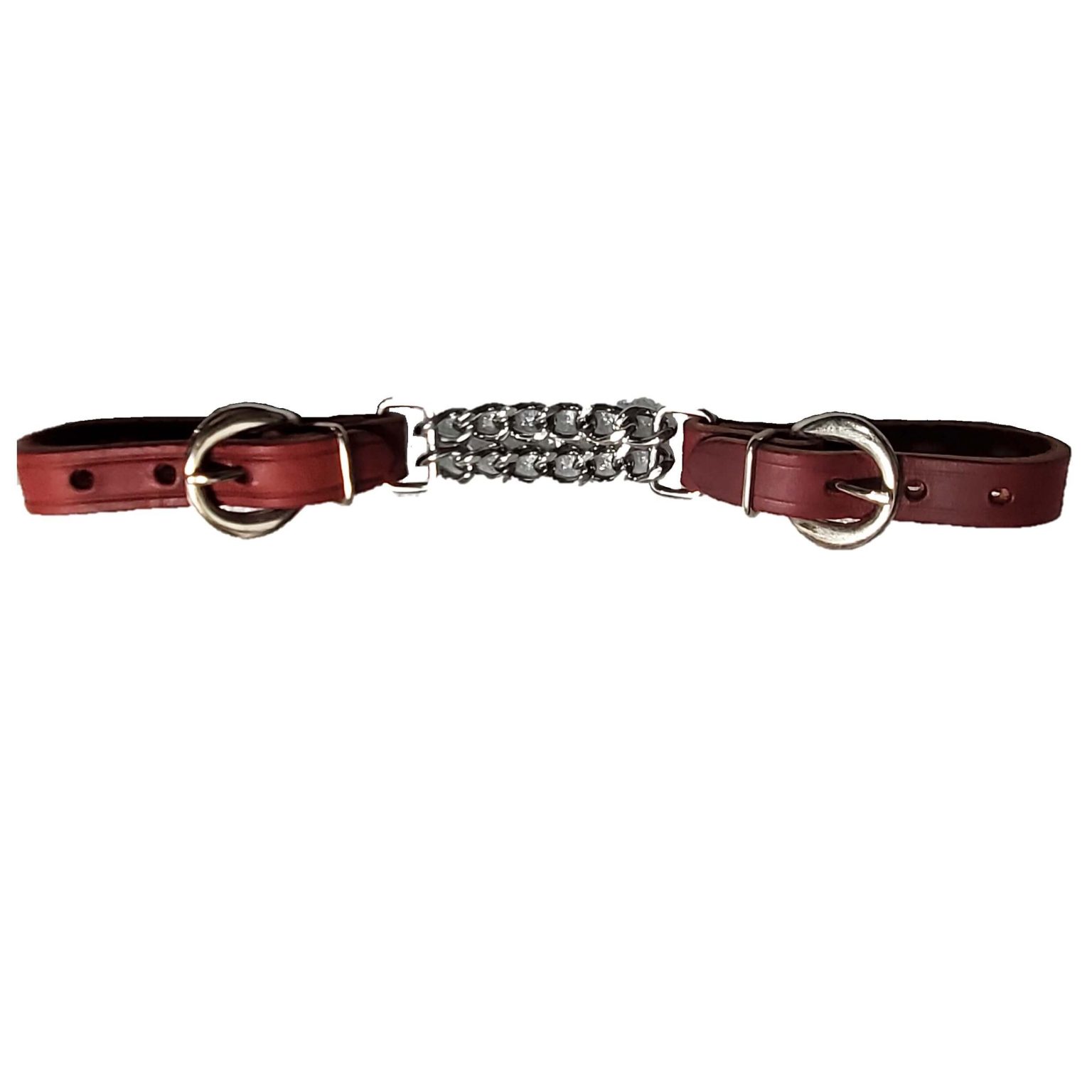 Latigo Leather Curb Double Chain Bit Strap ⋆ Saddles N Such | SMC