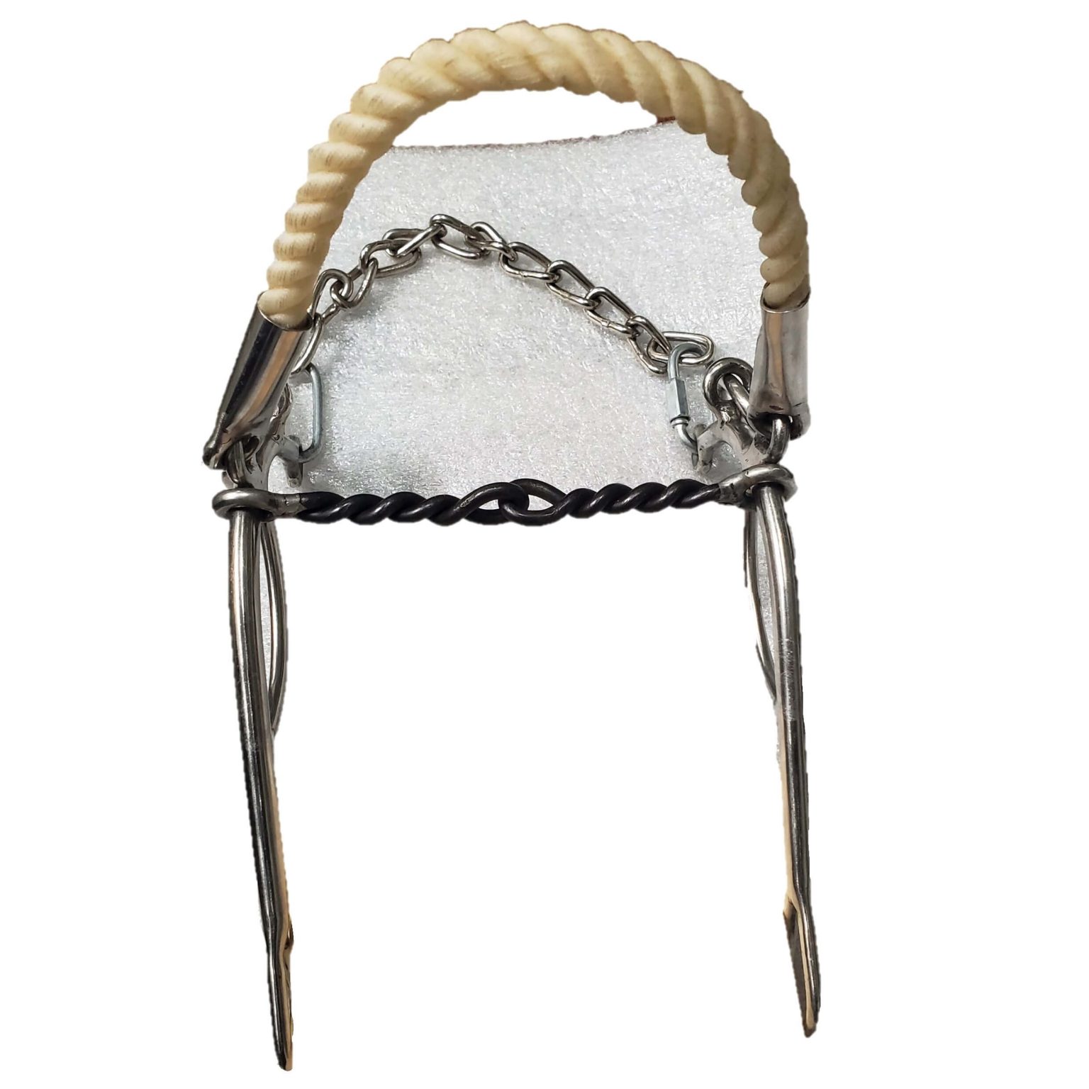 5" Twisted Wire Stainless Steel Rope Nose Combo Hackamore/Gag Bit ⋆ ...