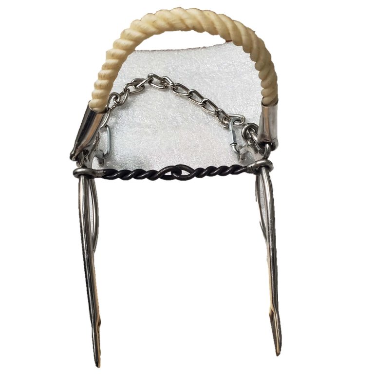 5" Twisted Wire Stainless Steel Rope Nose Combo Hackamore/Gag Bit ⋆ ...