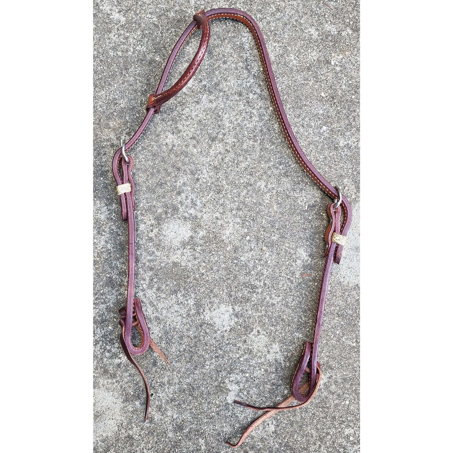 Western Tooled One Eared Leather Bridle w/Rawhide ⋆ Saddles N Such | SMC