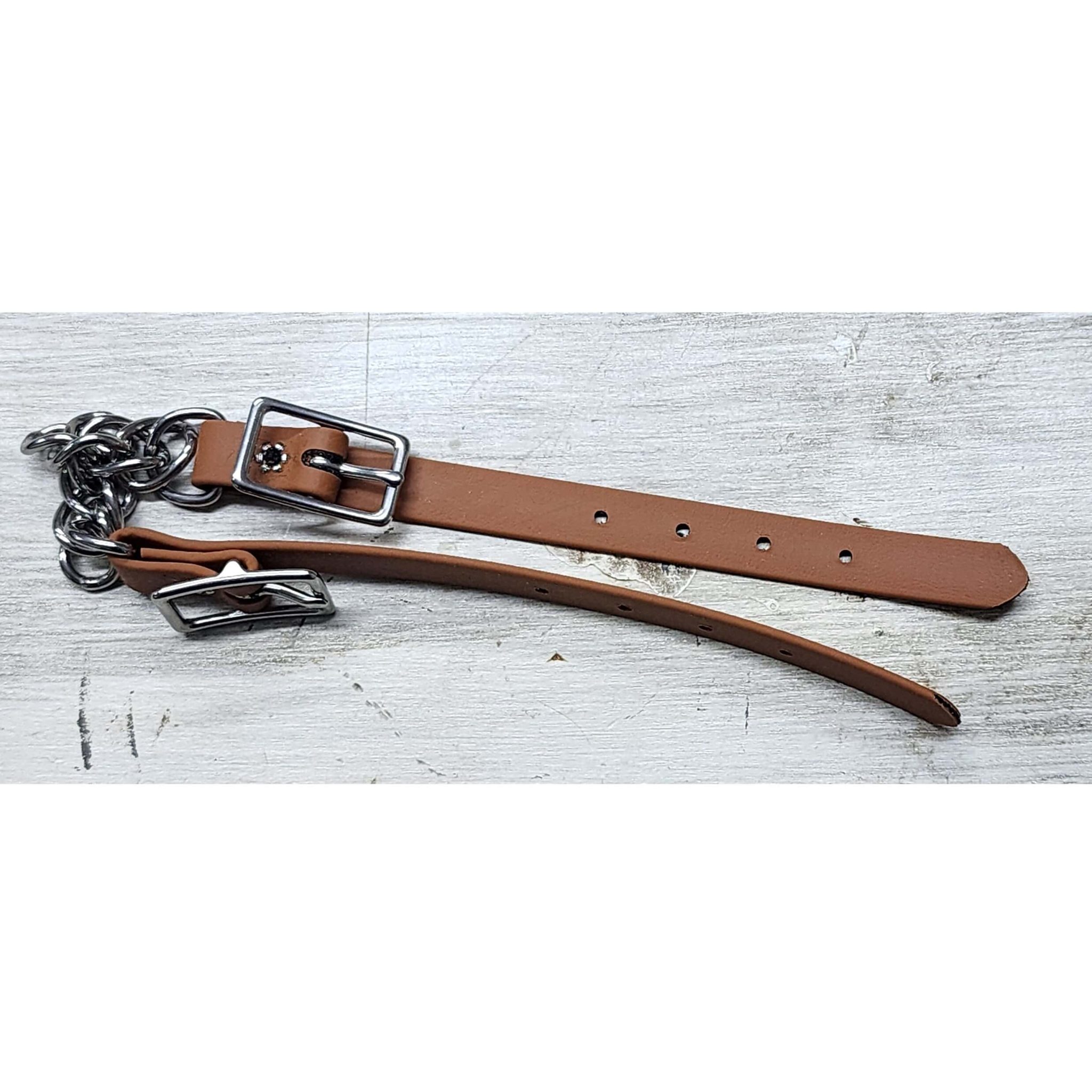 Russet Biothane SS Twisted Wire Curb Chain ⋆ Saddles N Such | SMC