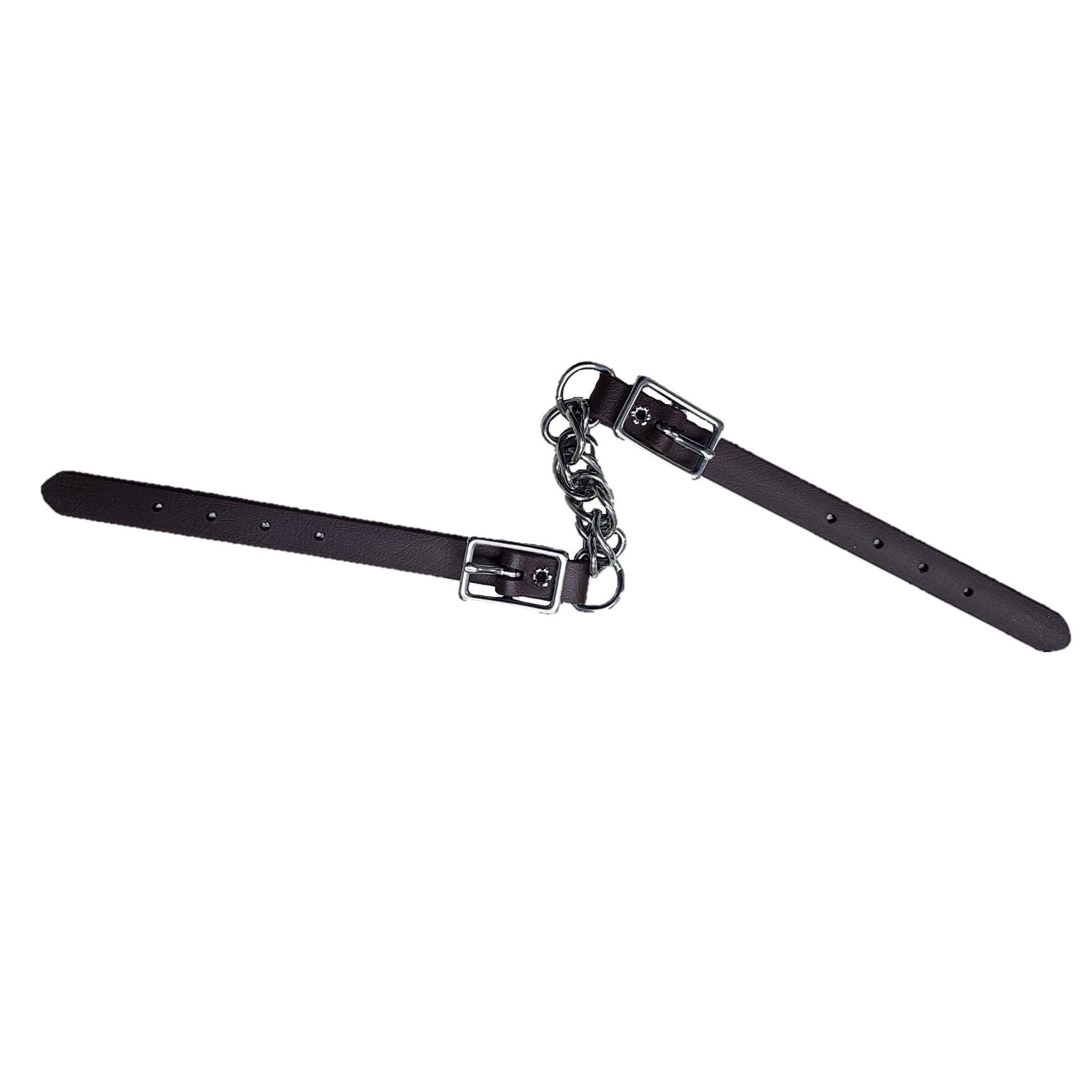 Dark Brown Biothane SS Twisted Chain Curb ⋆ Saddles N Such | SMC