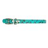 Teal Biothane Dog Collar with Paws & Dog Bone ⋆ Saddles N Such | SMC