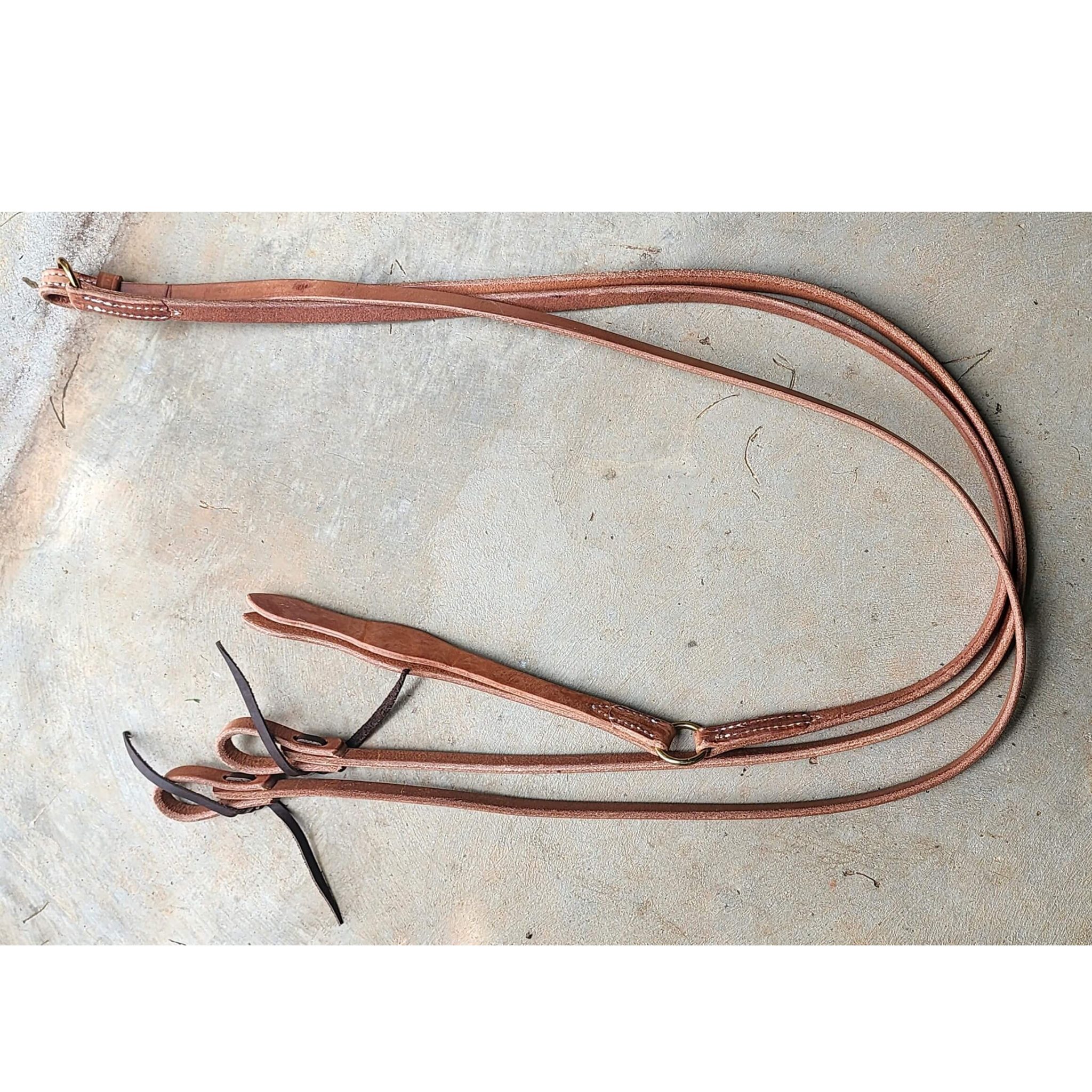 New Herman Oak Harness Leather Flat Romel Reins with Water Loops ⋆ ...