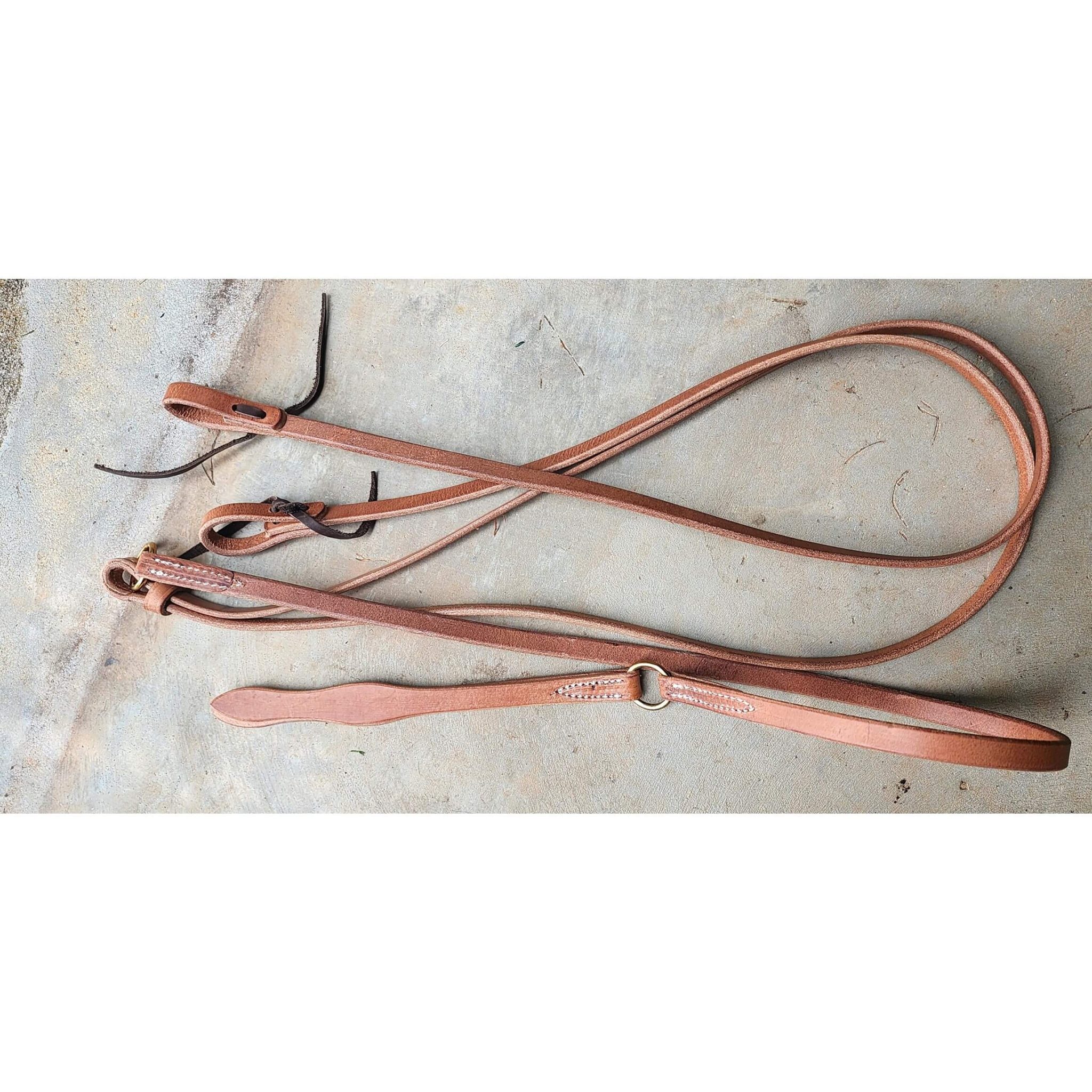 New Herman Oak Harness Leather Flat Romel Reins with Water Loops ⋆ ...